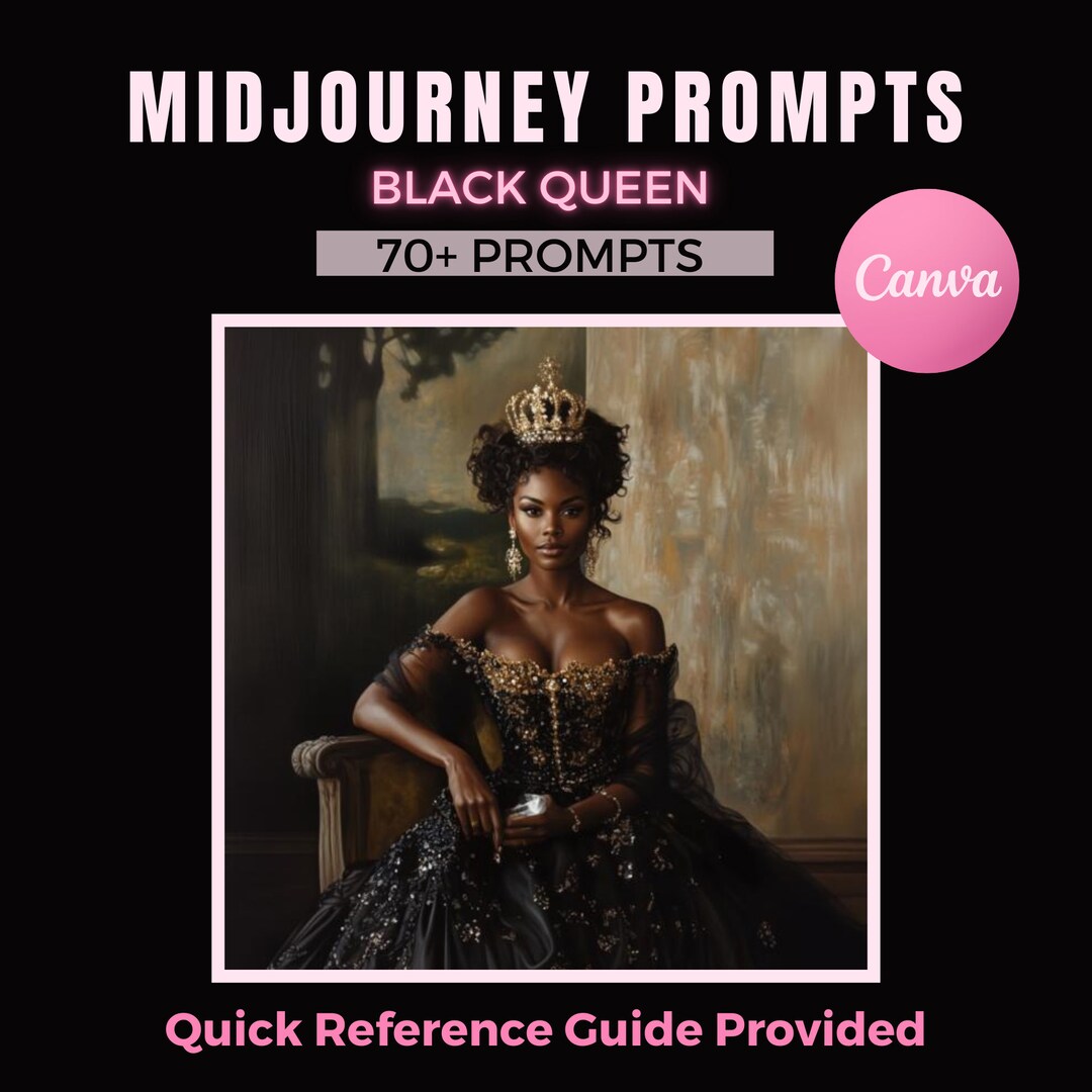 Ai Art Black QUEEN Prompts Digital Download Midjourney Prompt ...