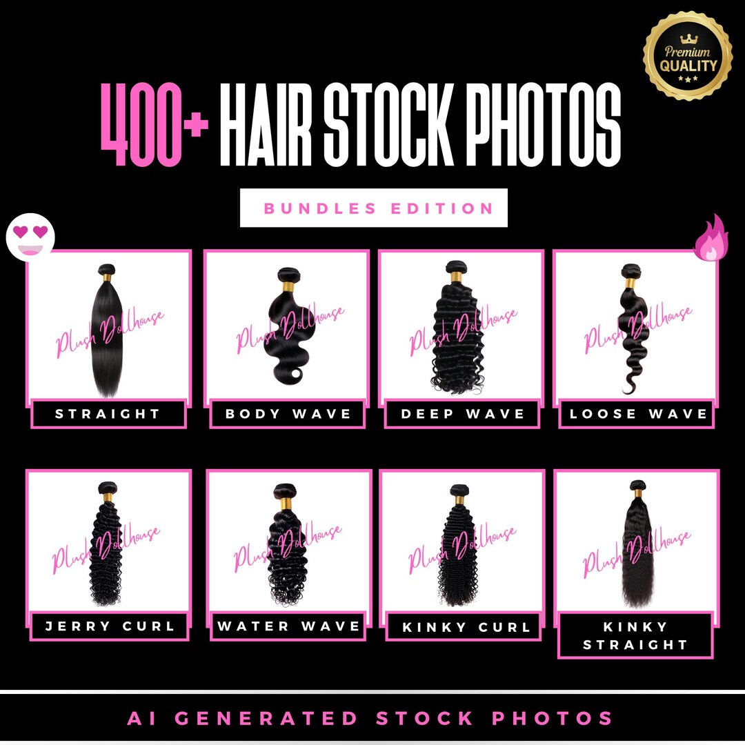 Hair Bundle Stock Photos: E-commerce & Social Media (digital Download ...