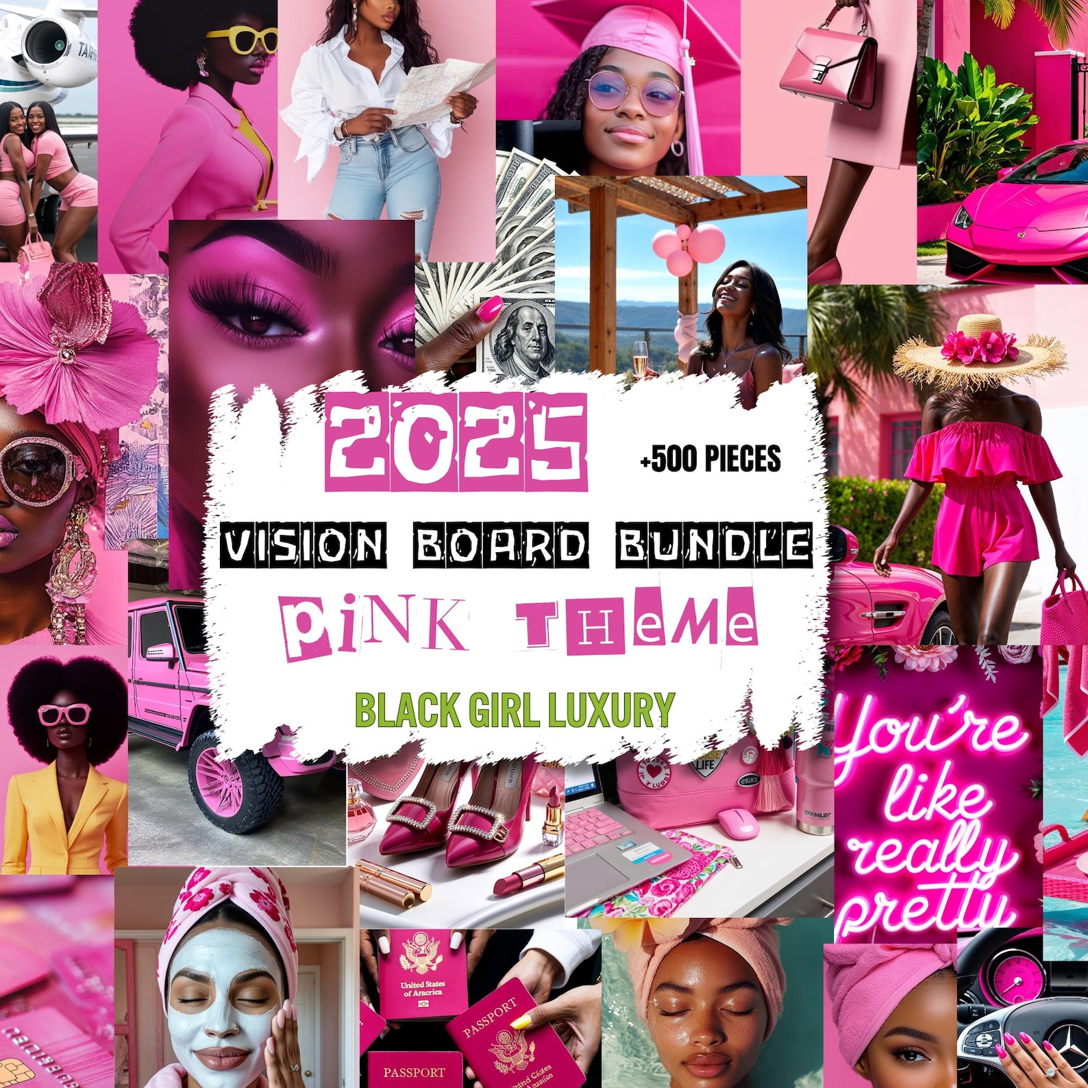 2025 Vision Board Printables for Black Girls - Inspirational Images ...