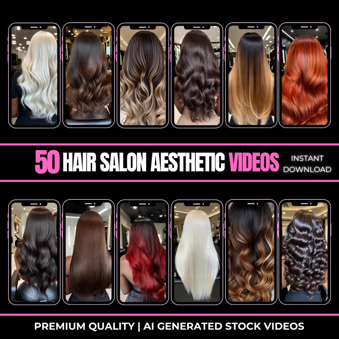 50 Hair Salon Instagram Reels: Beauty Marketing Videos (MP4 Format) - Etsy