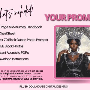 Ai Art Black QUEEN Prompts Digital Download Midjourney Prompt ...