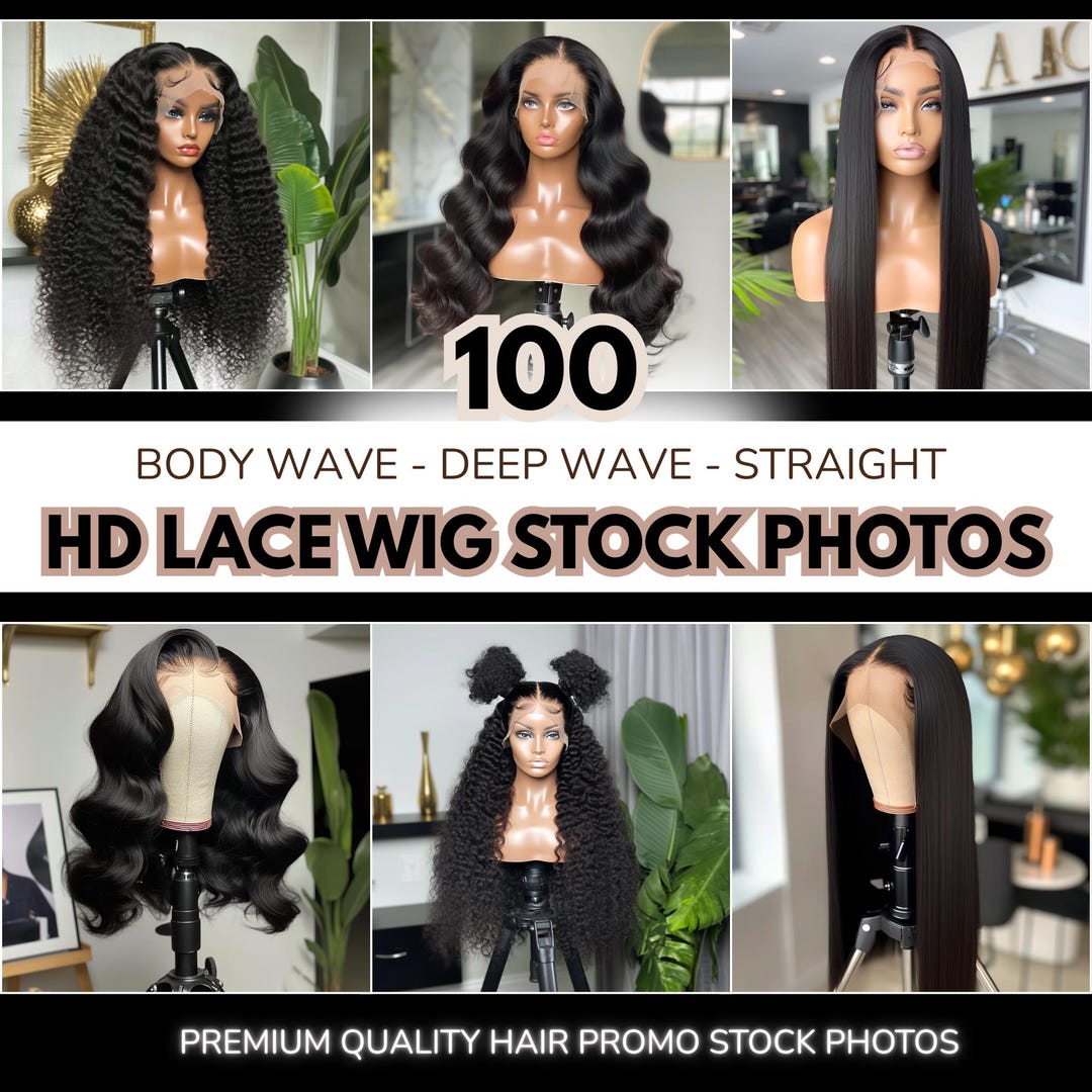 HD Lace Wig Stock Photos: Mannequin Display, Hair Textures (digital ...