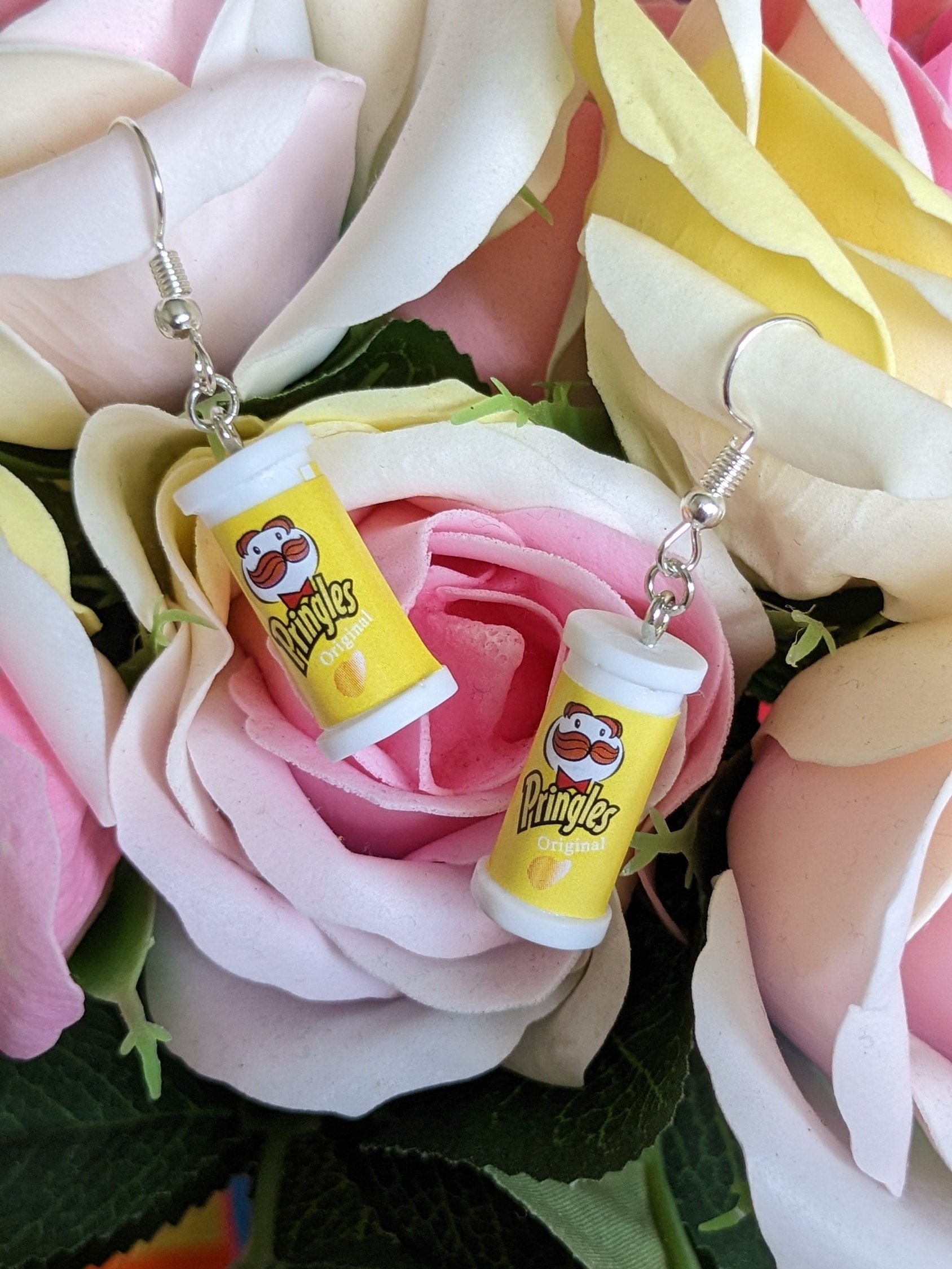 Pringles Earring Handmade, Funny, Snack, Crisps, Chips, Pringle ...