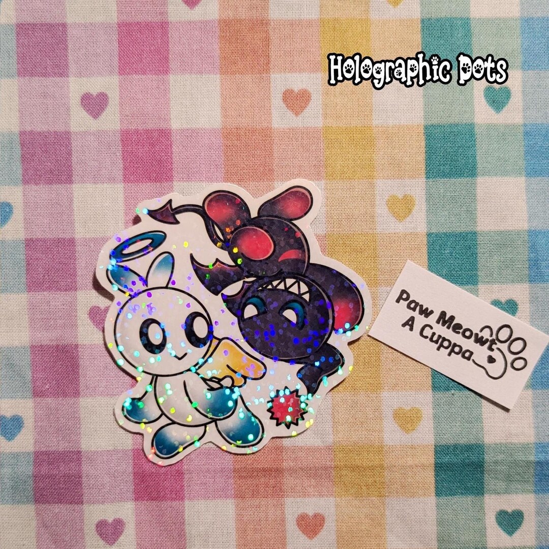 Holographic Sonic Chao Stickers: Hero & Dark Chao - Handmade - Etsy