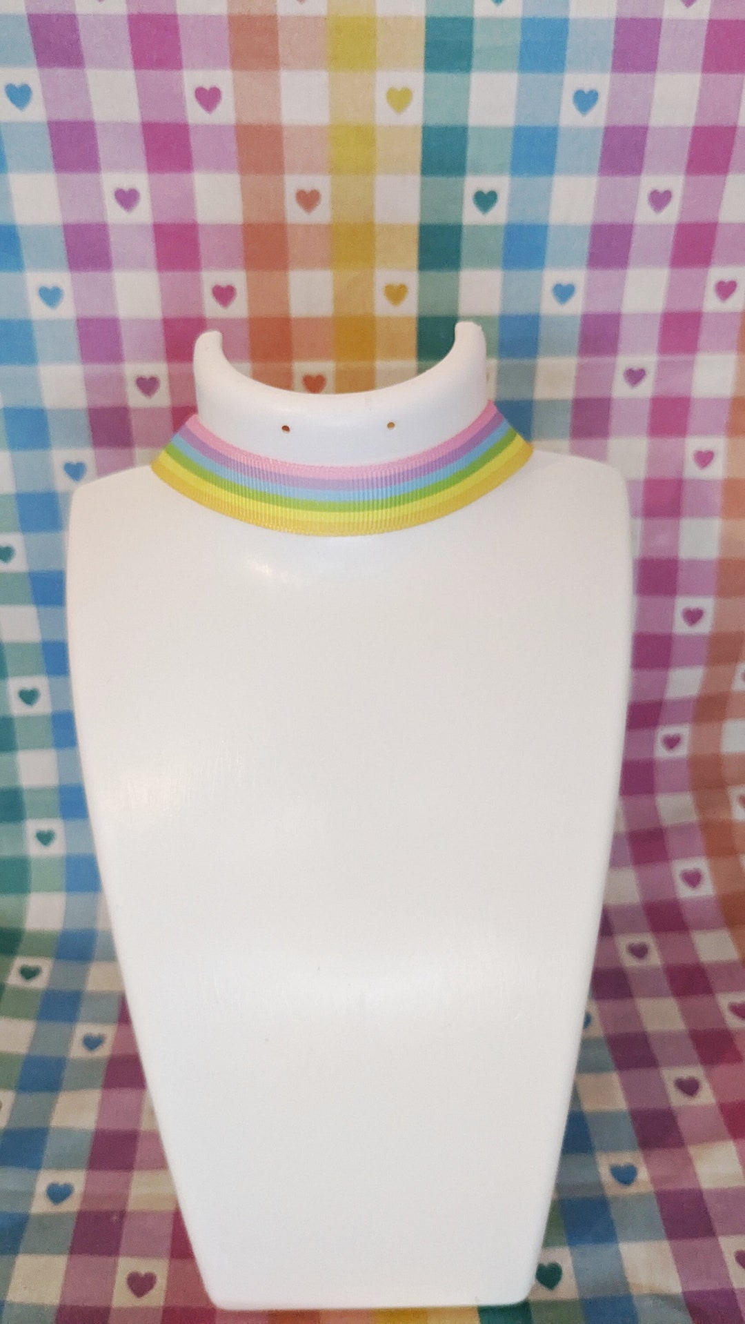 Rainbow Pastel Choker - Handmade, Decora, Kawaii, Colourful, Emo - Etsy