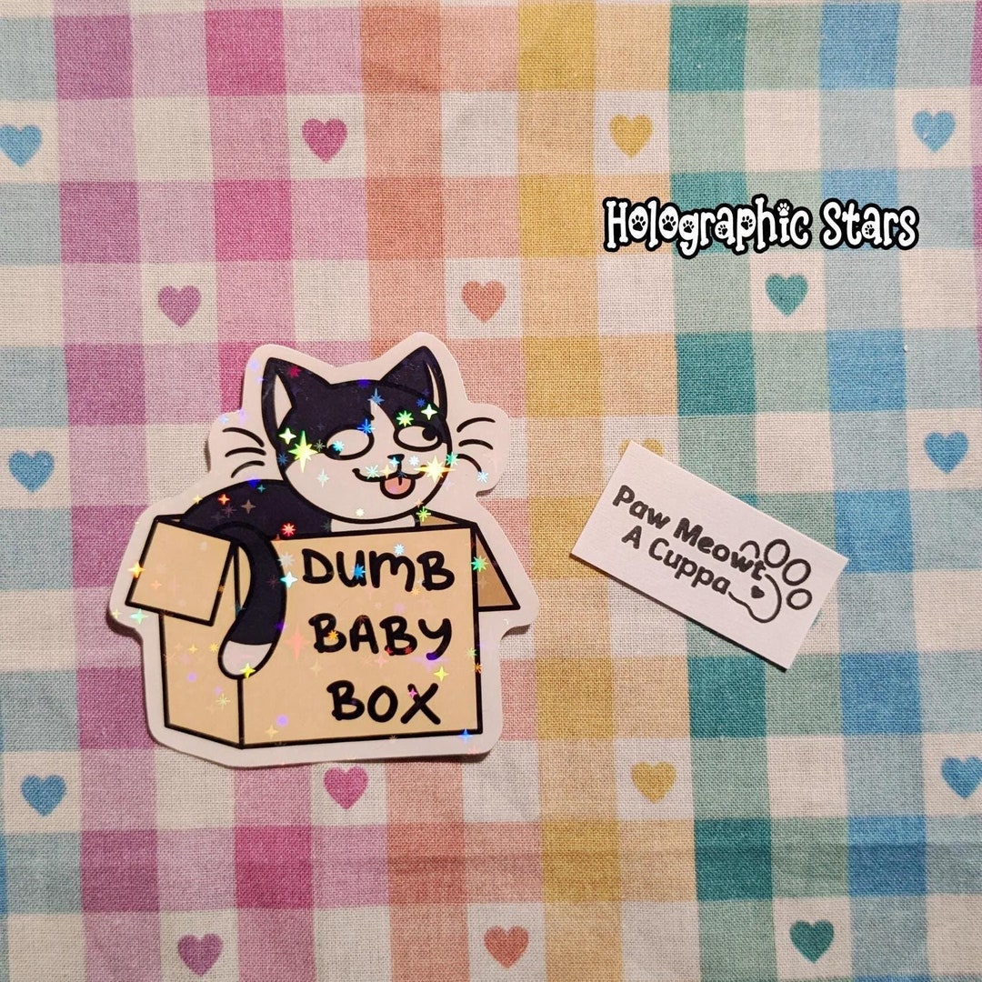 Dumb Baby Box Stickers Cats, Cute, Decorative, Sticker, Furry, Pet ...