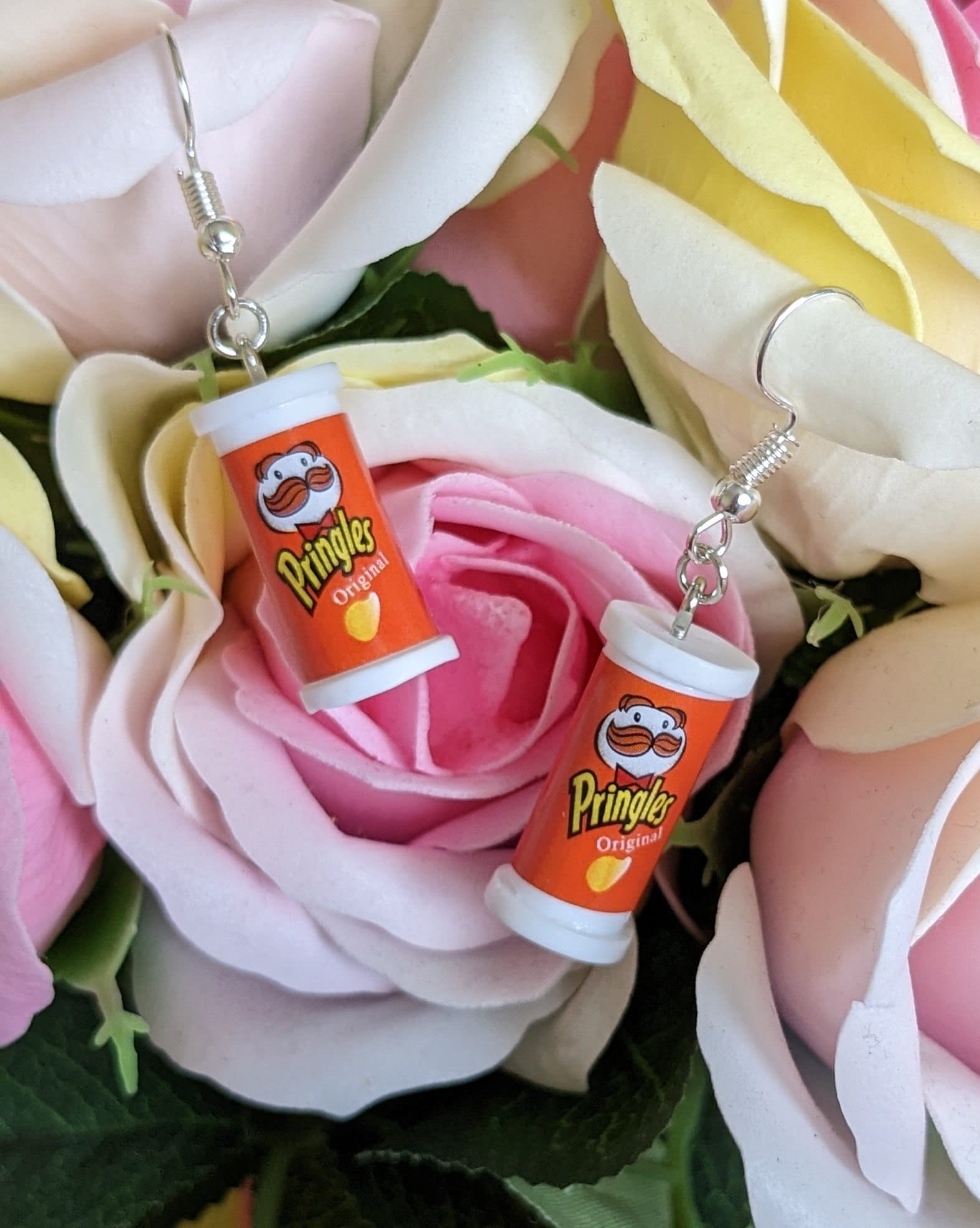 Pringles Earring Handmade, Funny, Snack, Crisps, Chips, Pringle ...