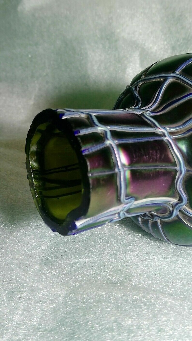 Antique Glass Vase Iridescent and Shimmering, Pallme, König & Habel ...