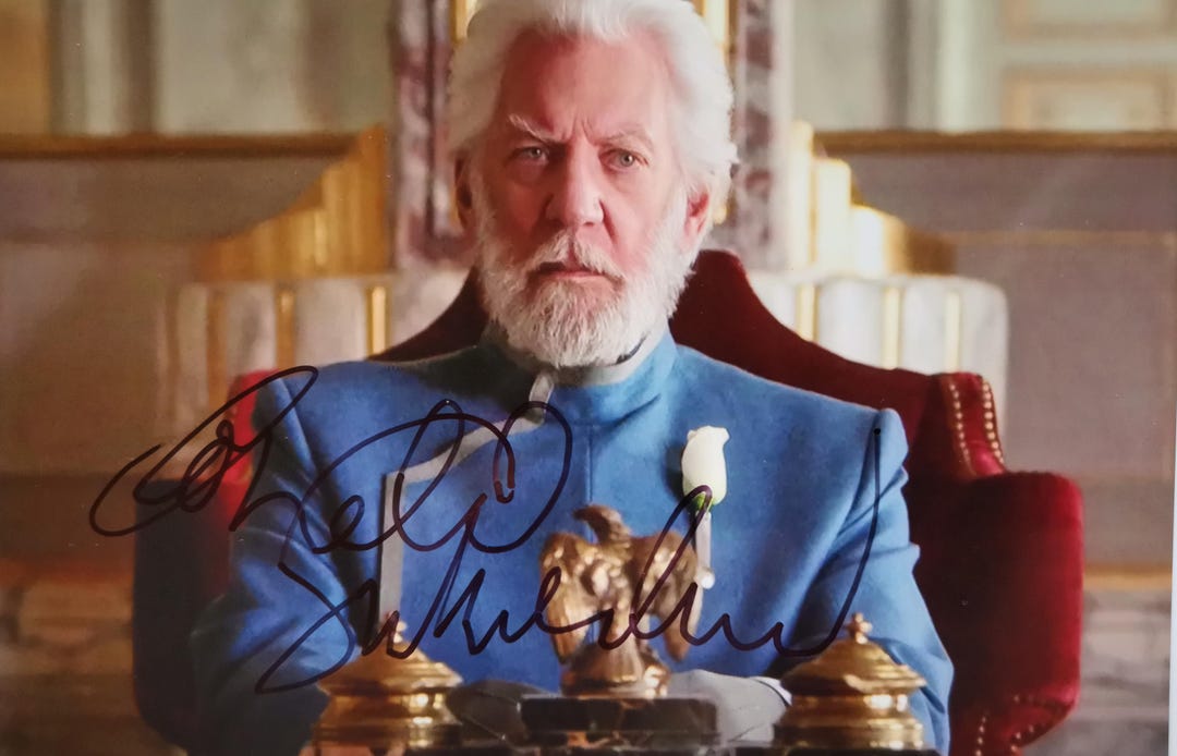 Donald Sutherland (1935-2024), President Snow, Catching Fire, Signed ...