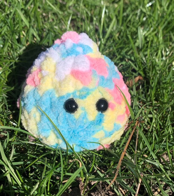 Squishy Stress Creature With Eyes Crochet Plush Comfort - Etsy