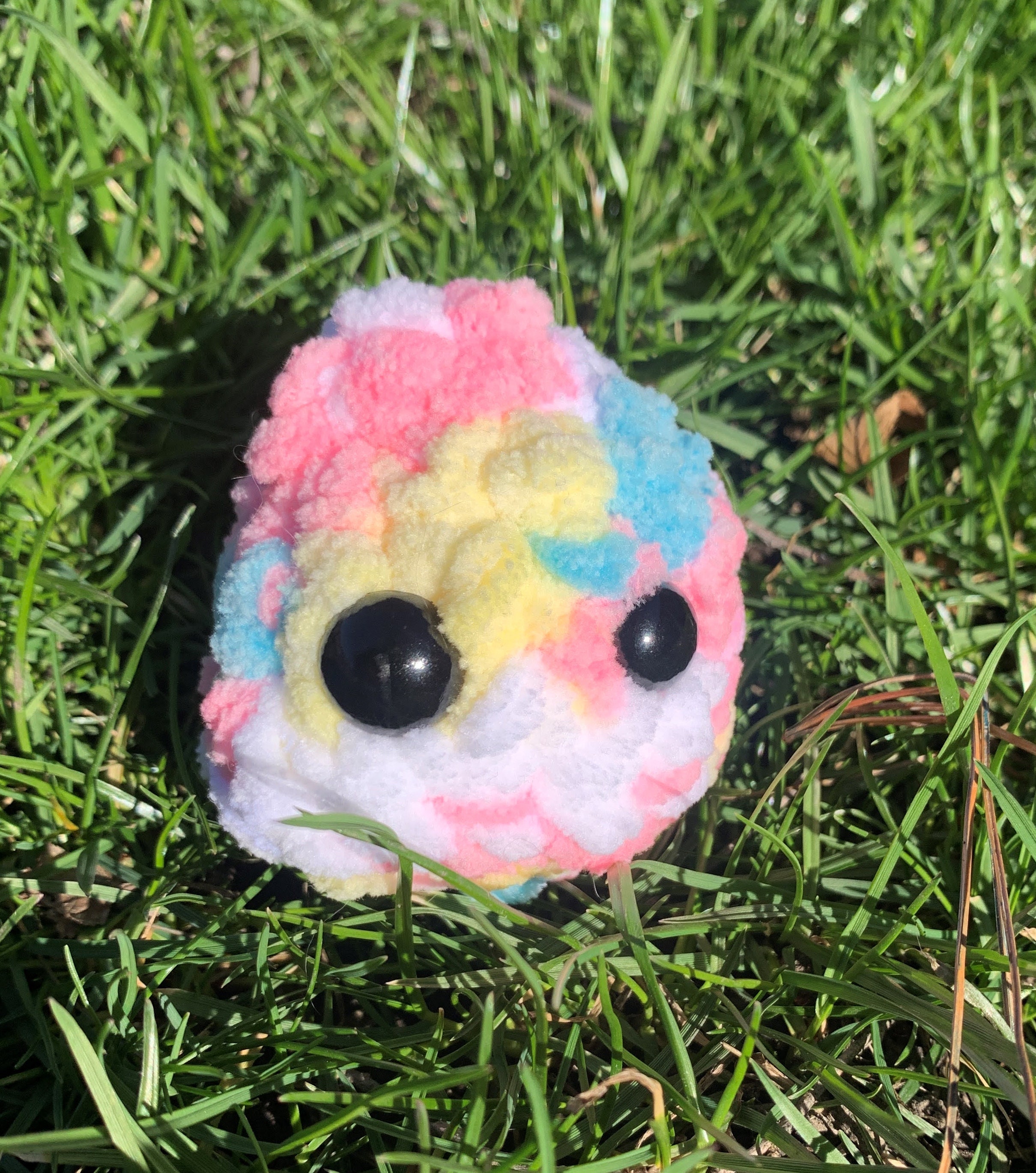 Squishy Stress Creature With Eyes Crochet Plush Comfort - Etsy