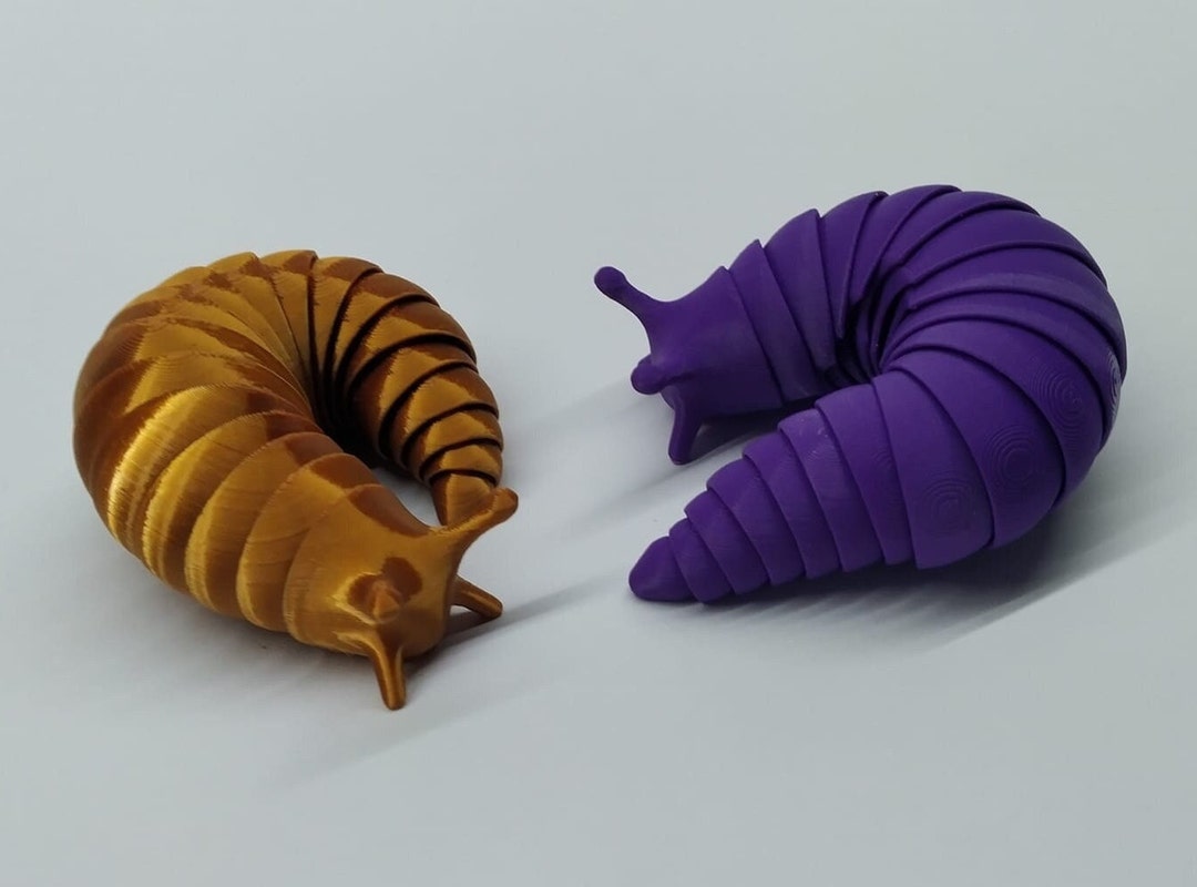 Friendly Articulated Wiggly Fidget Slug Sensory - Etsy