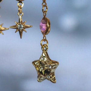 Kelly Celestial Gold Dangle Earrings - Etsy