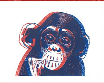 Anaglyph Print - Etsy