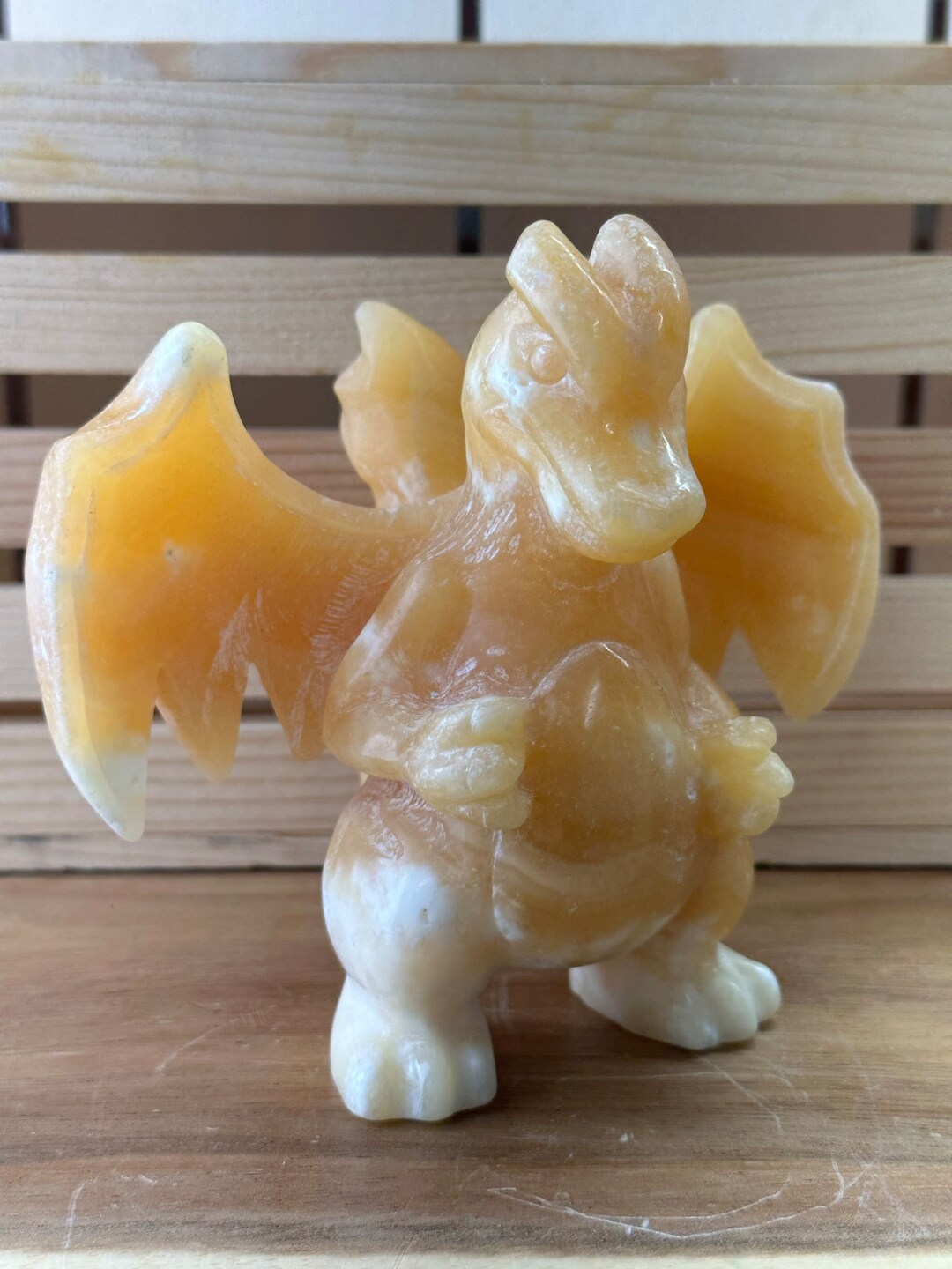 Large Orange Calcite Charizard Carving - Etsy