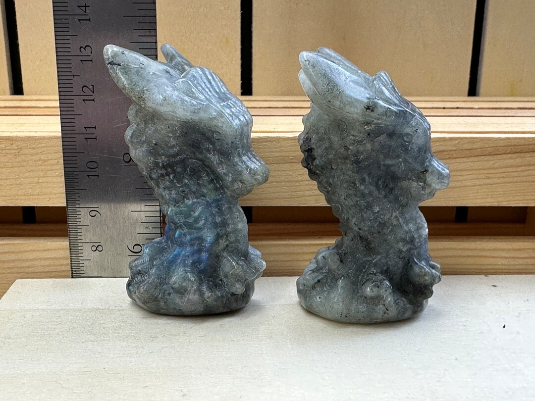 Labradorite Dragon Bust Carving - Etsy