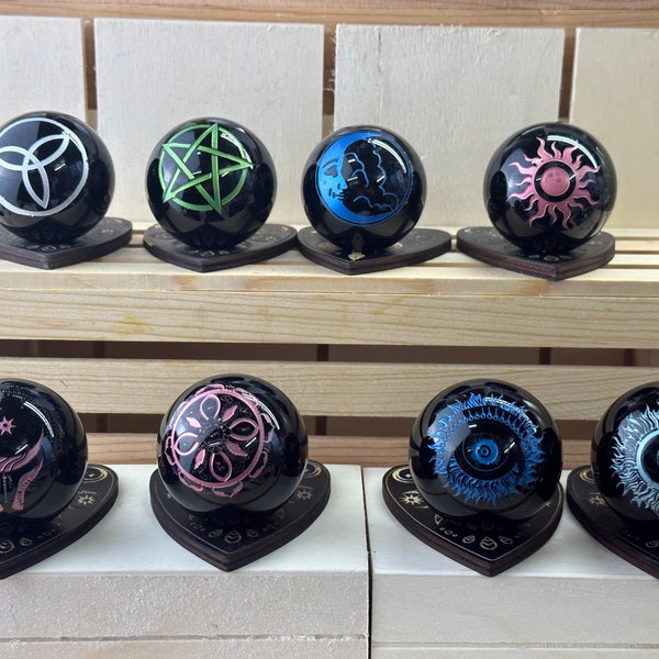 Obsidian Sphere - Etsy