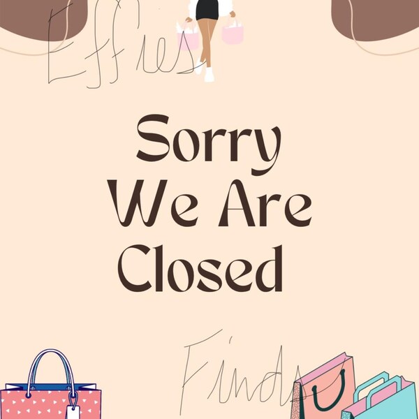 Sorry We Are Closed Sign - Etsy