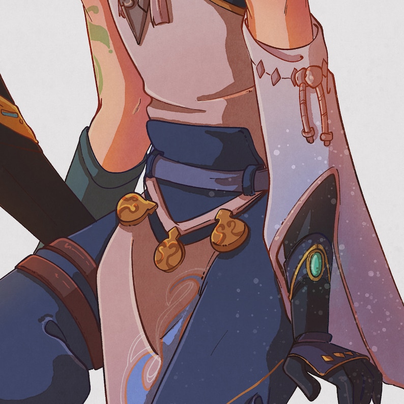 Xiaother Aether X Xiao Genshin Impact Fanart Xiao Art Etsy