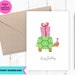 Printable Birthday Card, Turtle Happy Birthday Card, Greeting Card ...