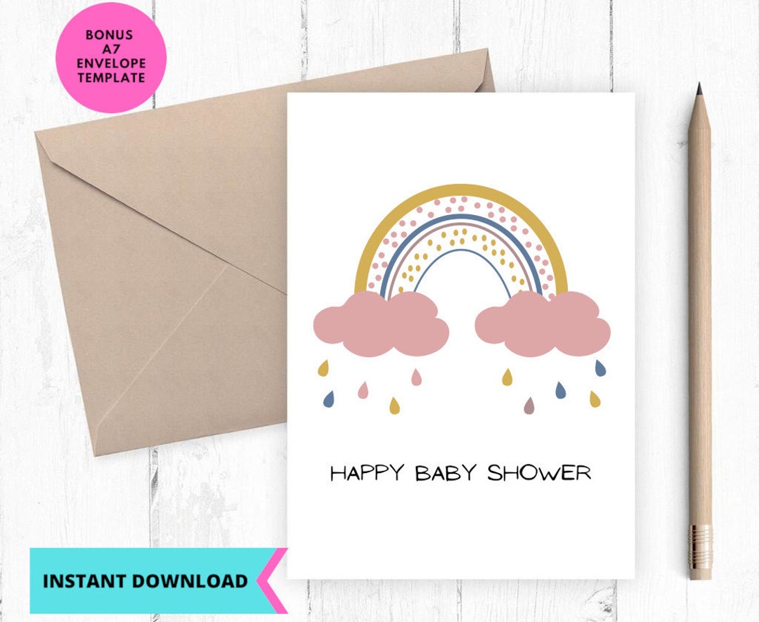 Printable Pregnancy Card, Happy Baby Shower Card, Pregnancy Baby Shower ...
