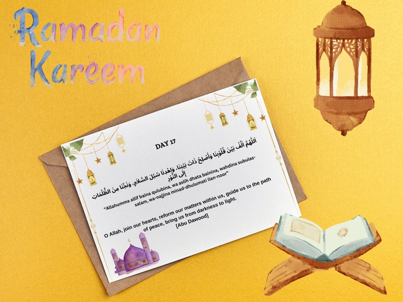 Printable Ramadan Cards, 30 Days Duas, Prayer Cards, Instant Download ...