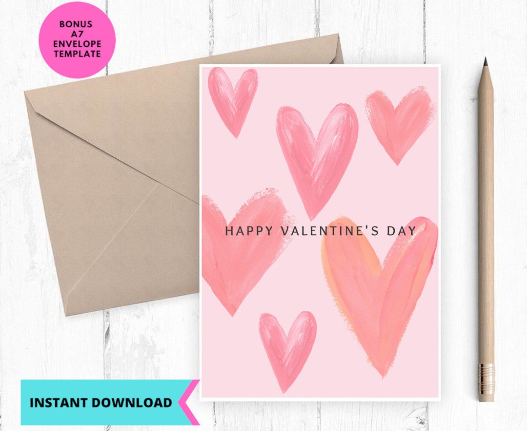 Printable Love Card, I Love You Card, Valentines Day Card, Instant ...