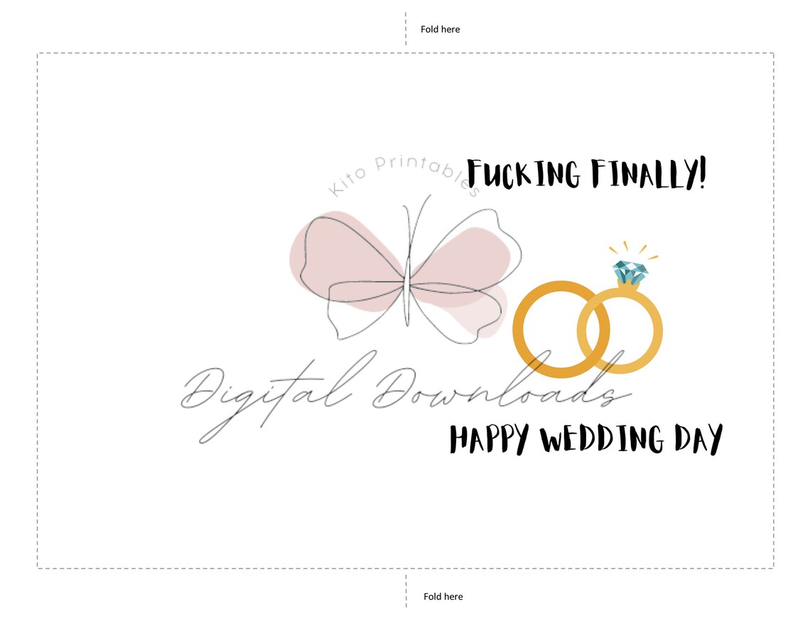 Printable Wedding Card, Printable Wedding Card, Finally Wedding Card ...