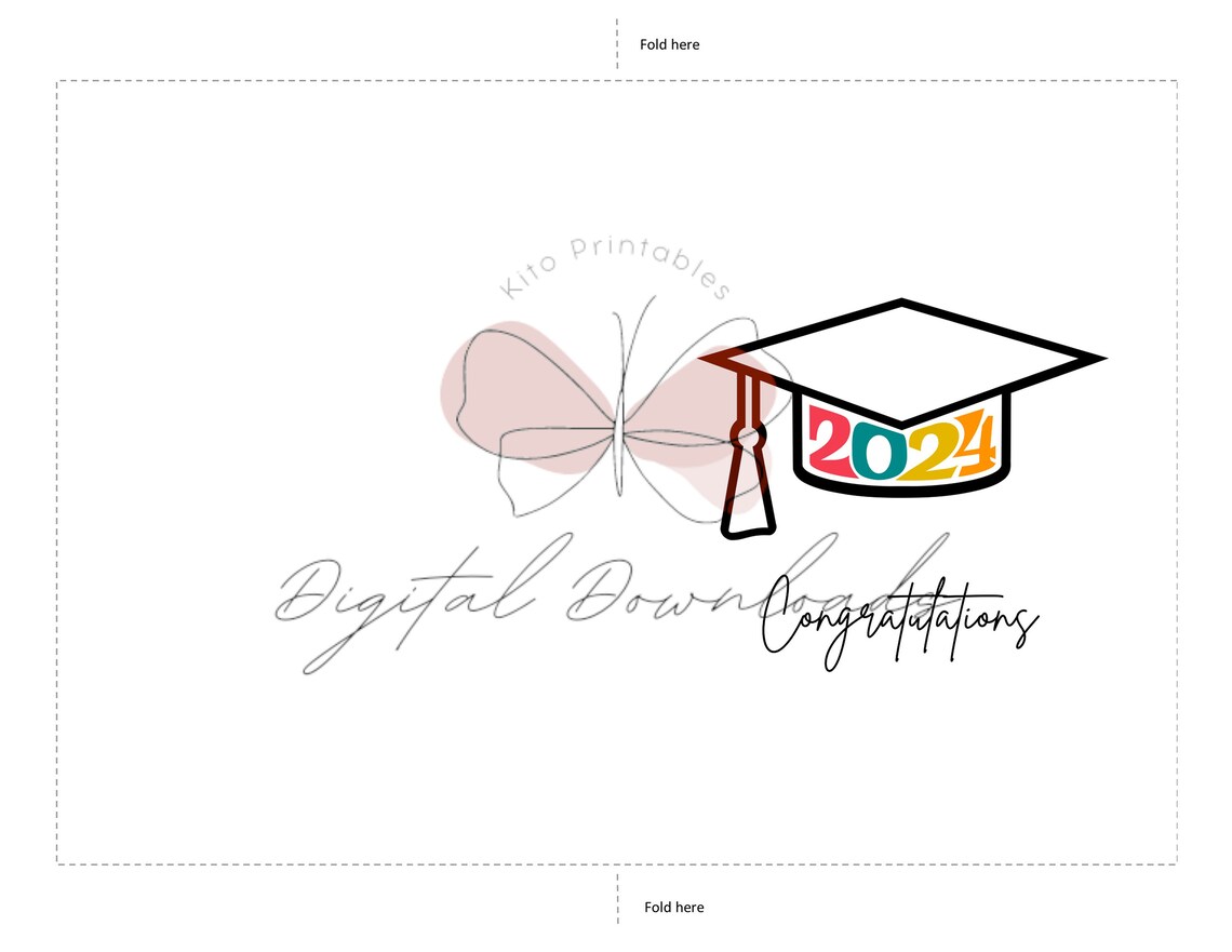Printable Graduation Card, 2024 Grad Card, Simple Graduation Card ...