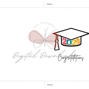 Printable Graduation Card, 2024 Grad Card, Simple Graduation Card ...
