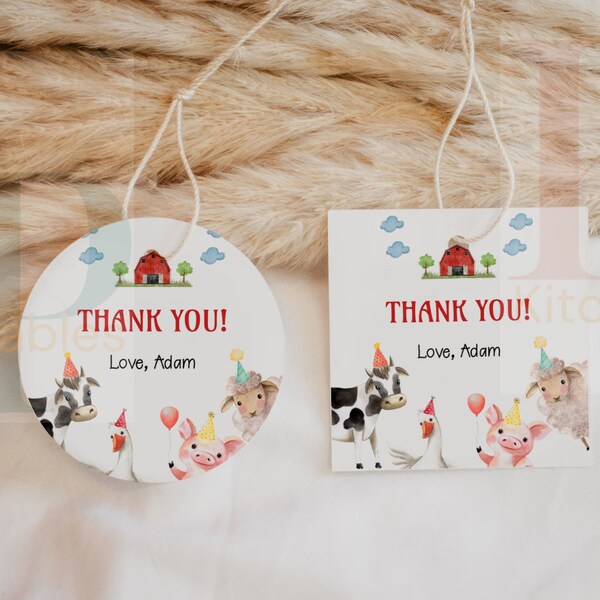 Farm Favor Tags - Etsy
