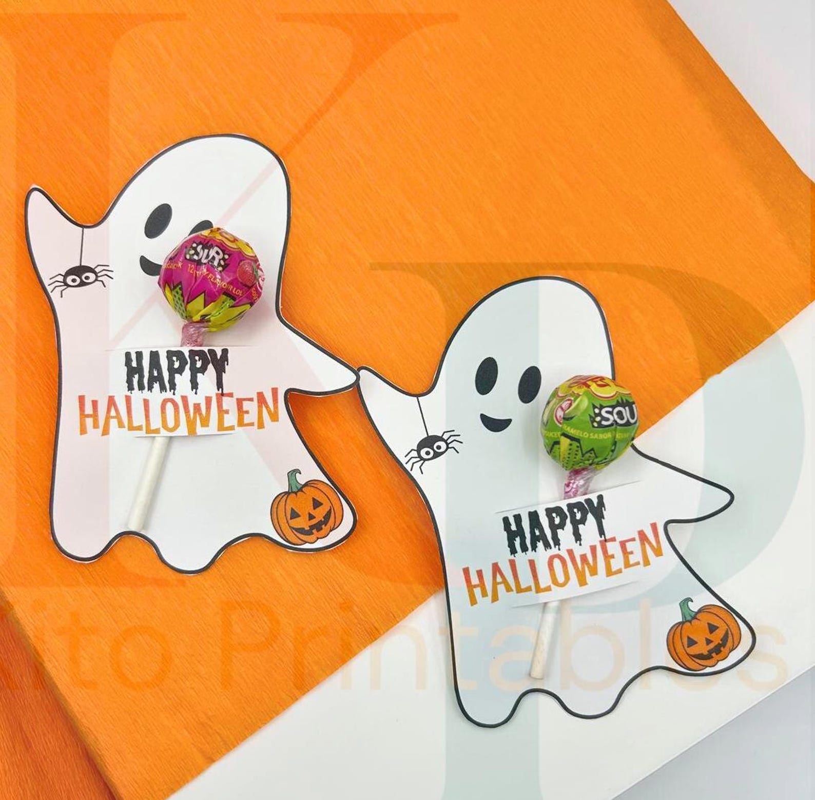 Printable Ghost Lollipop Covers: Halloween Favors (digital Download) - Etsy