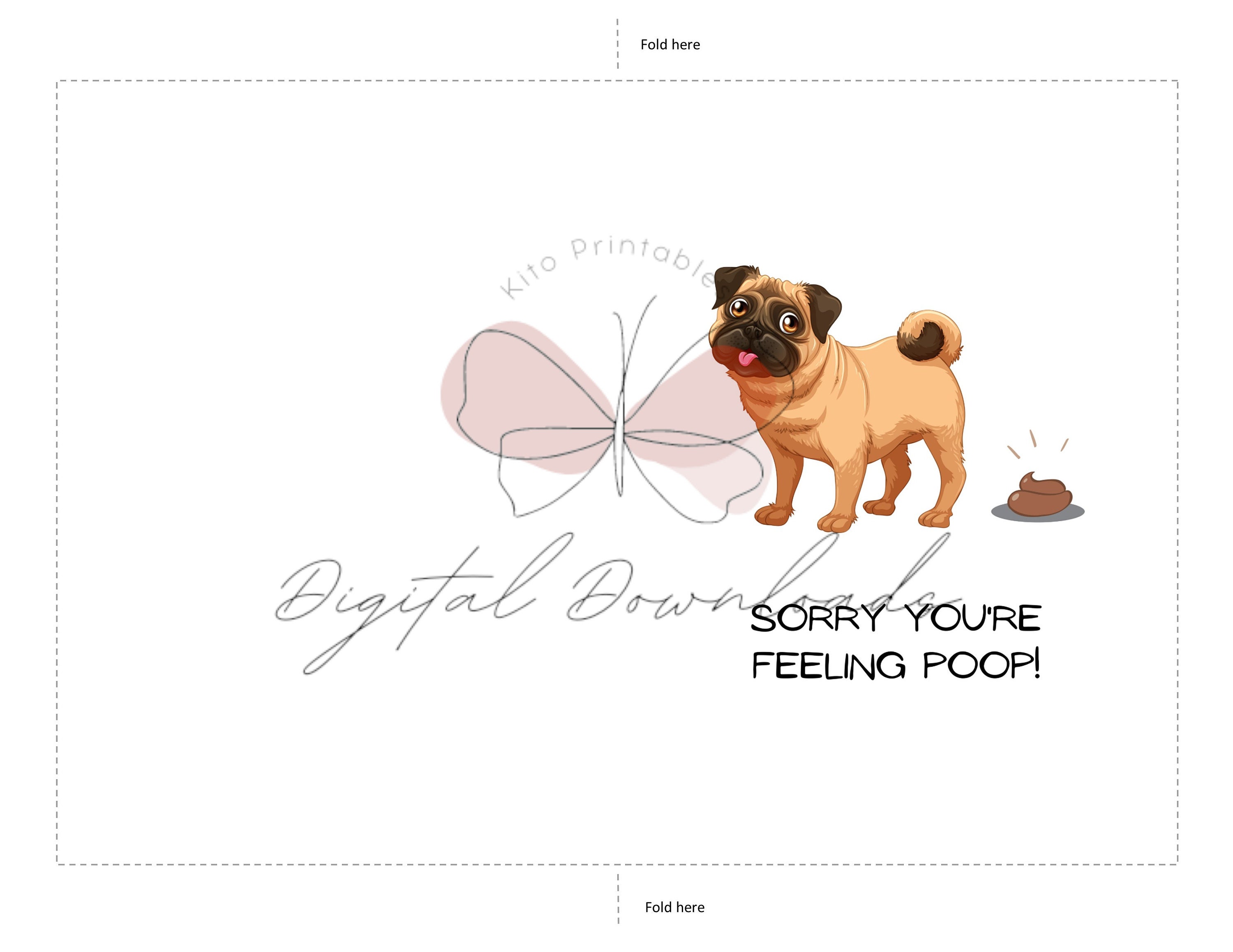 Printable Sympathy Card Sorry Card Sorry Youre Feeling Poop - Etsy