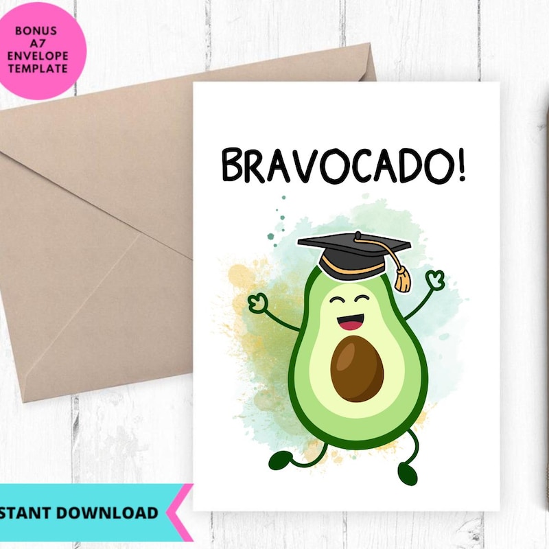 Avocado Graduation Cards - Etsy