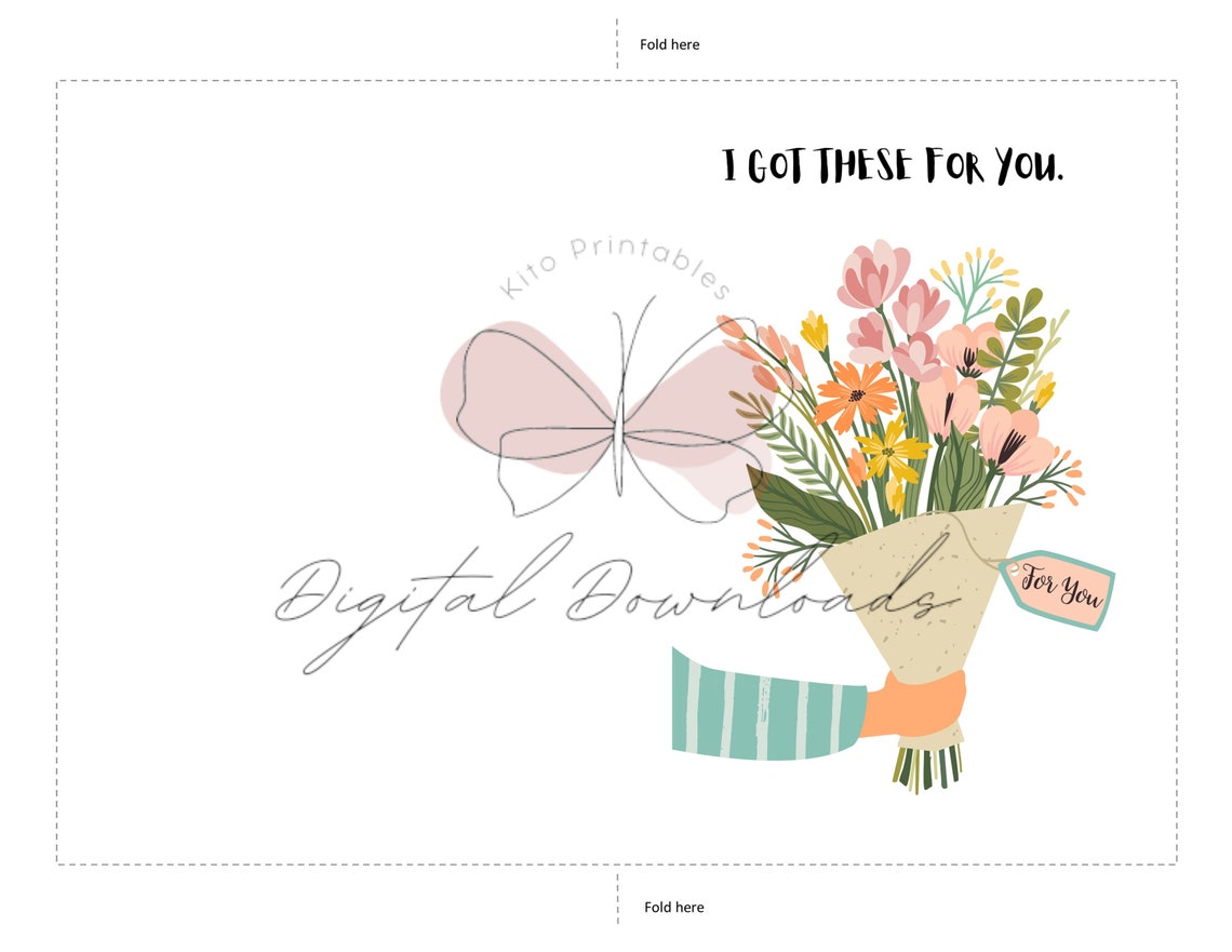 Printable Sympathy Card Sorry Card Flowers for You Card - Etsy