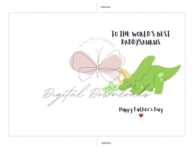 Printable Card, Funny Fathers Day Card, Daddysaurus Dad, Greeting Card ...