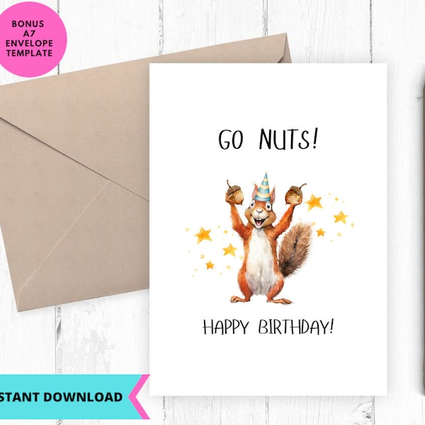 Squirrel Happy Birthday - Etsy