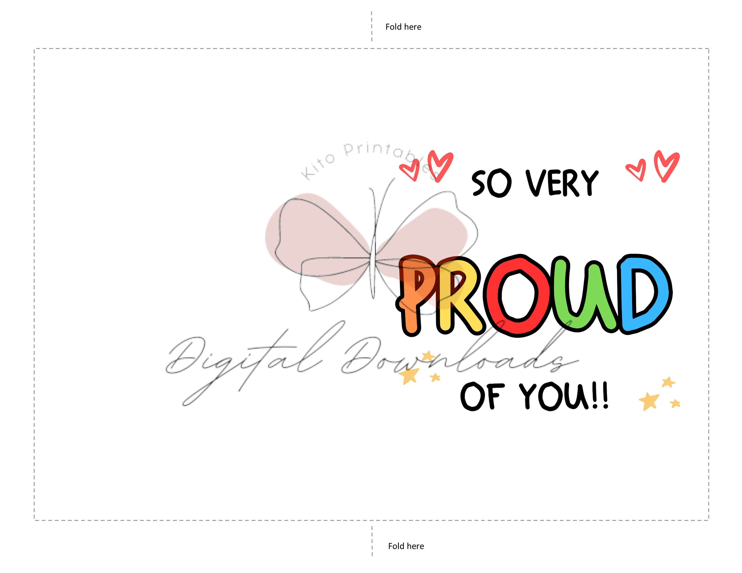 Printable Congratulations Card, Well Done Card, Proud of You Card ...