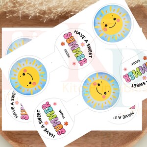 Printable Summer Lollipop Favors, Classmate End of Year Gifts, End of ...
