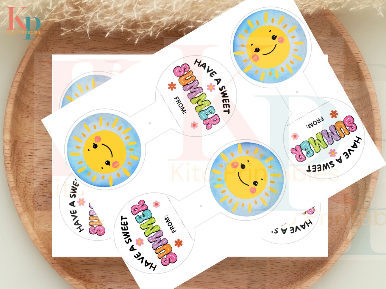 Printable Summer Lollipop Favors, Classmate End of Year Gifts, End of ...