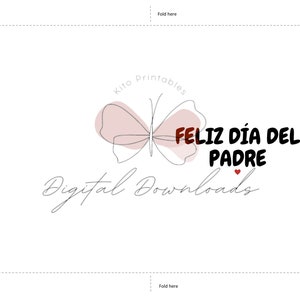 Printable Card, Spanish Fathers Day Card, Feliz Dia Del Padre, Greeting ...