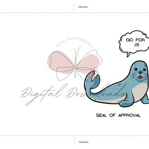 Printable Approval Card, Seal of Approval Card, GO for It Card, Instant ...