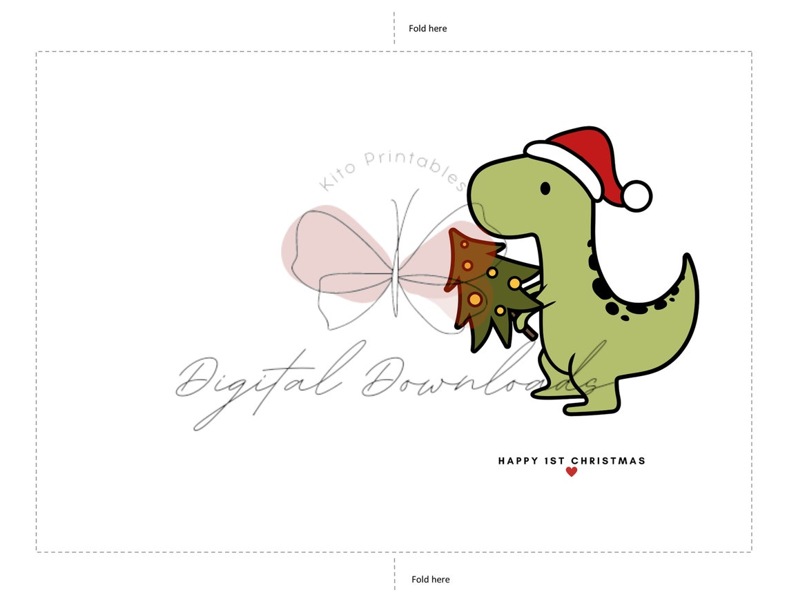 Printable Christmas Card, First Christmas Card Baby, Instant Download ...