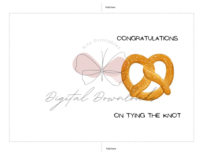 Printable Wedding Card, Printable Wedding Card, TYING THE KNOT Card ...