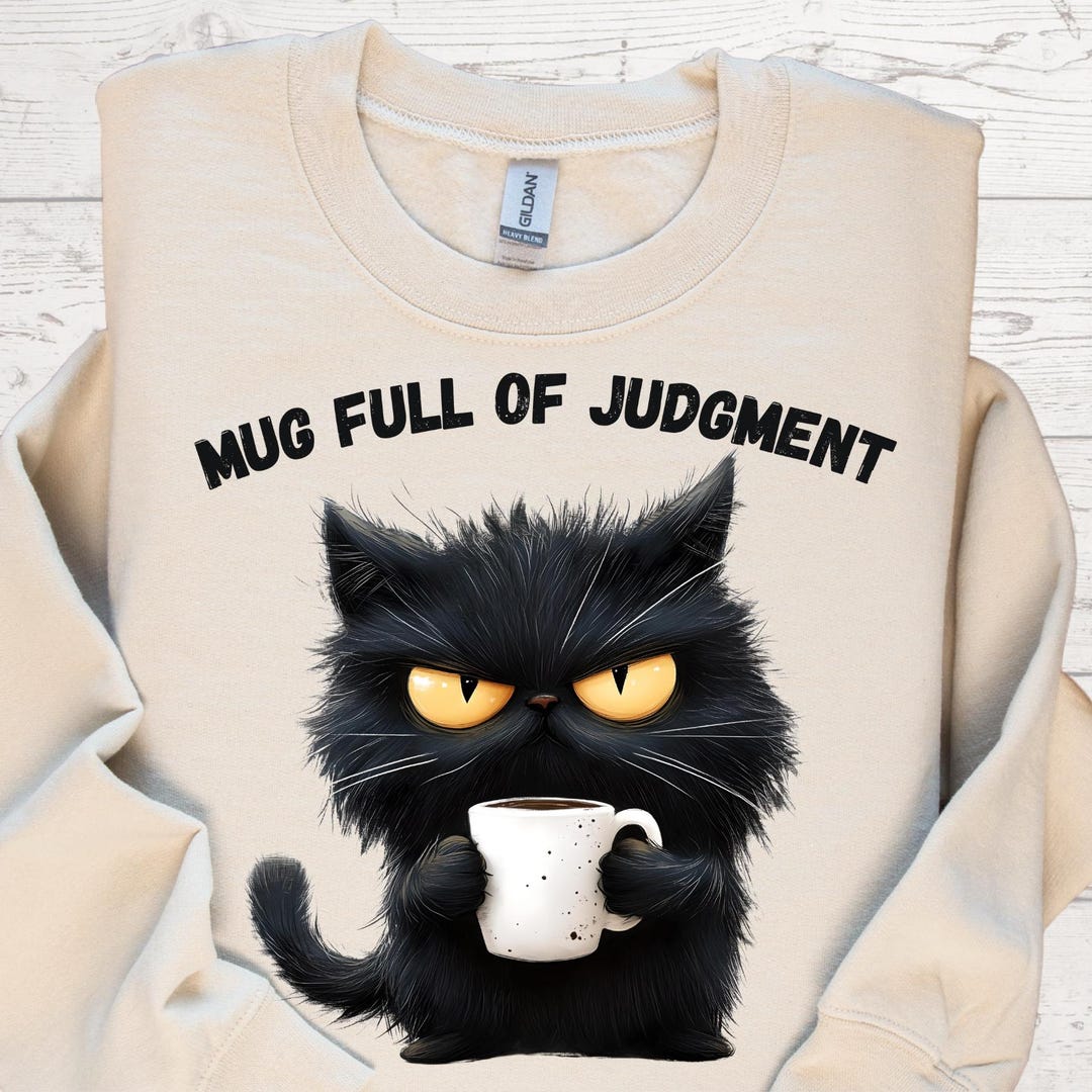 Grumpy Cat Coffee PNG: Funny Tired Mood Clipart (digital Download) - Etsy