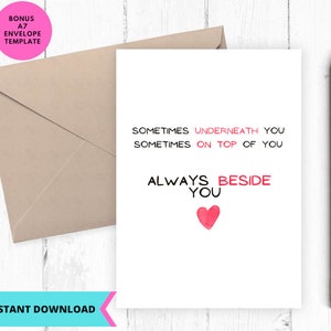 Printable Love Card, I Love You Card, Always Beside You Card, Instant ...