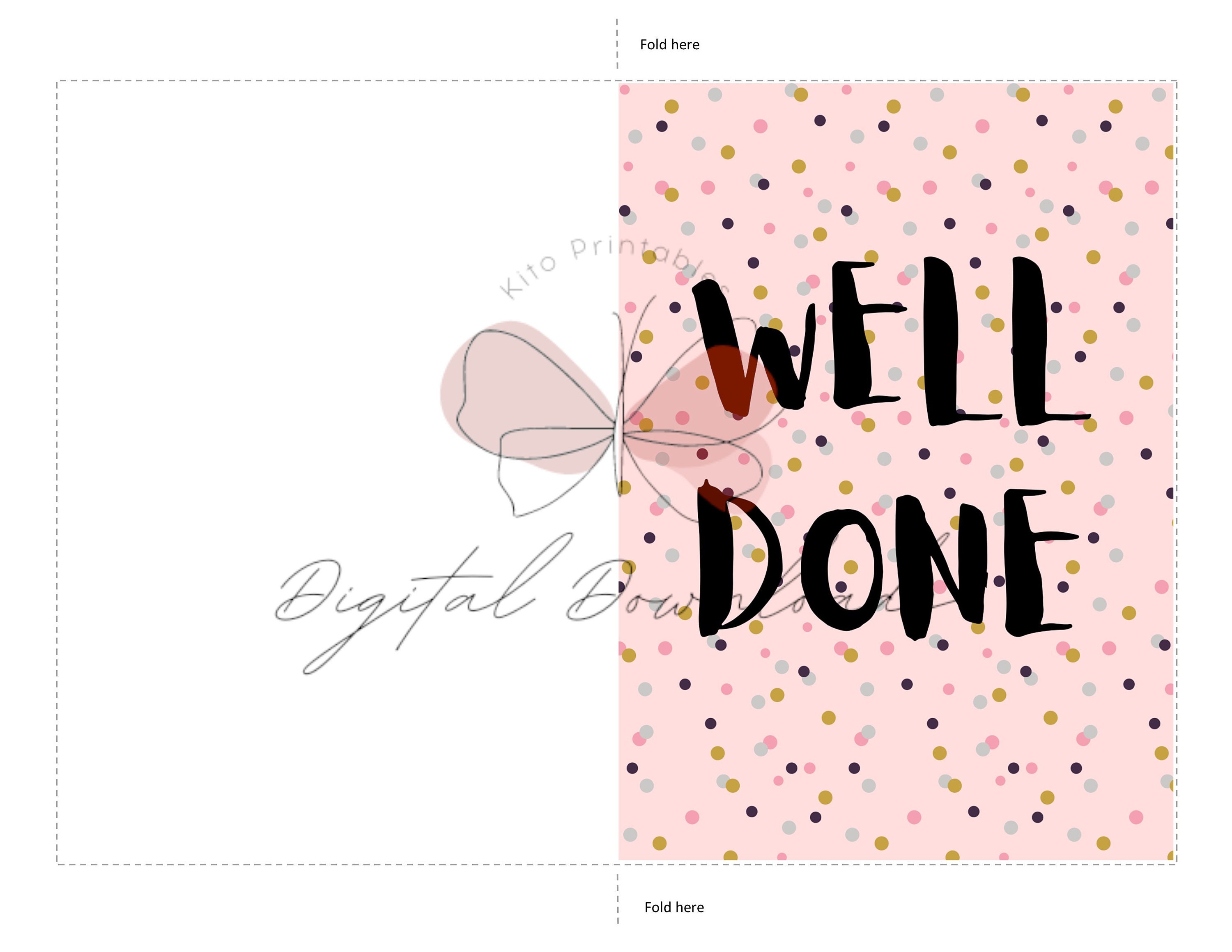 Printable Well Done Card: Congratulations Card (digital Download) - Etsy