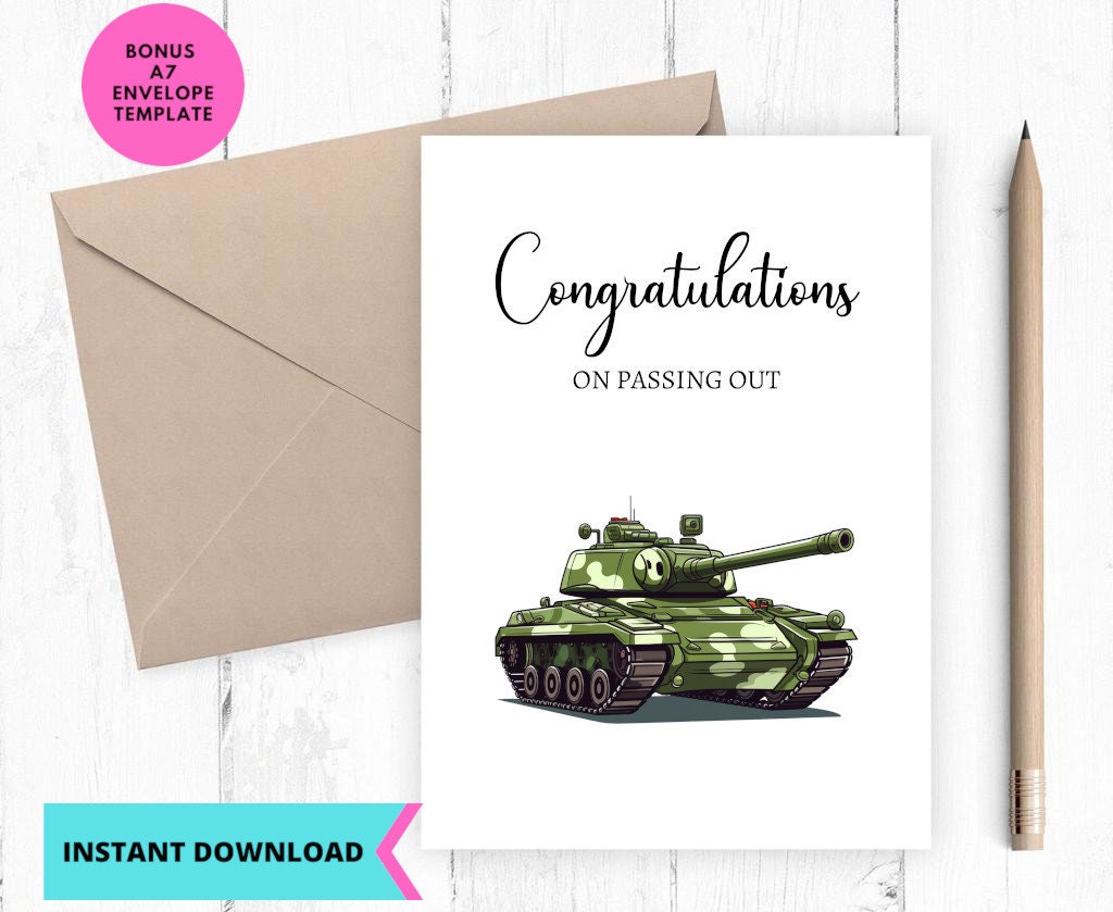 Printable Military Card, Army Card, Army Passing Out, Congratulation on ...