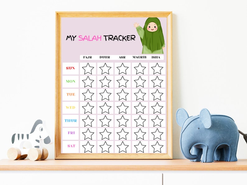 Printable Prayer Tracker for Kids, Salah Check List for Muslim Kids ...