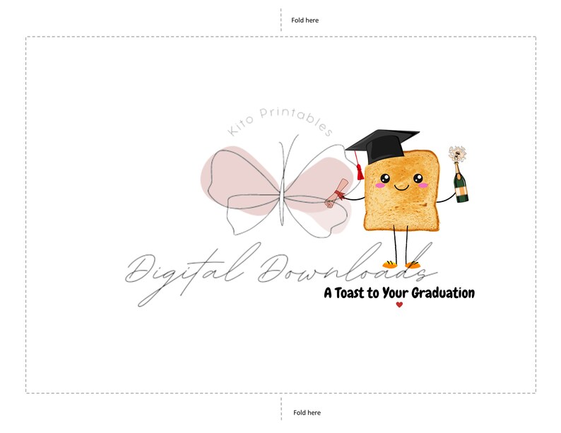 Printable Graduation Card, Grad Card, a Toast to Your Graduation ...